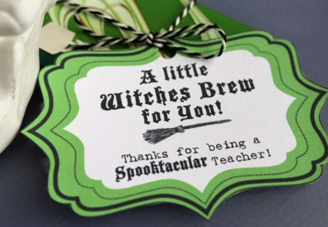 Halloween Witches Brew Tags for Coffee Gift Cards or Drinks