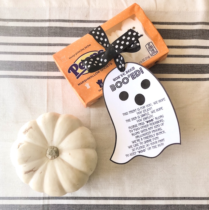 Halloween You've Been Booed Ghost Tags with Door Hanger