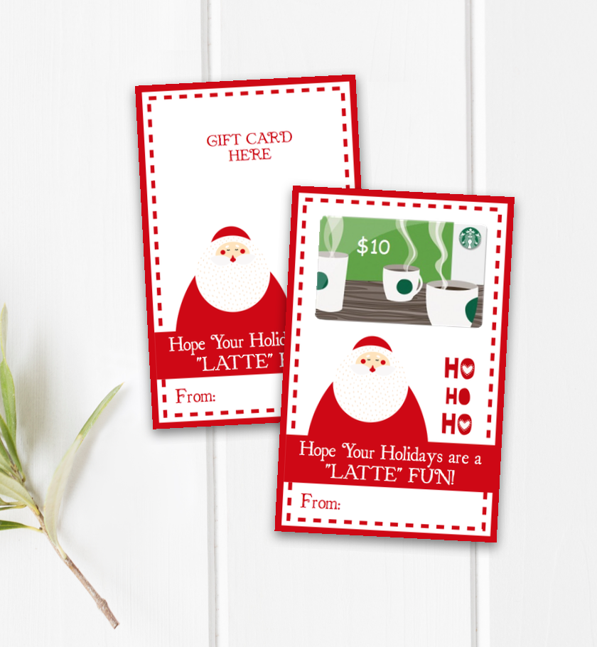 Christmas Coffee Gift Card Holder | Hope Your Holidays Are A Latte Fun ...