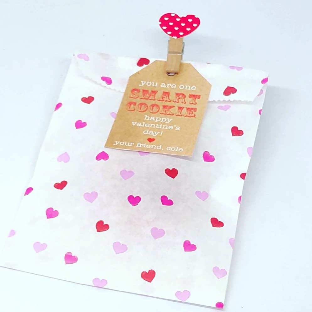 Printable Valentine Tags for Cookies You're One Smart Cookie