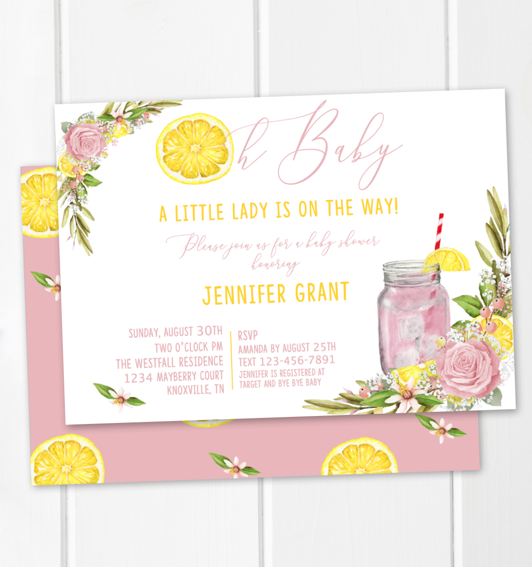 Pink Beach Themed Baby Shower Invitations Baby Shower Pink Theme PSD,