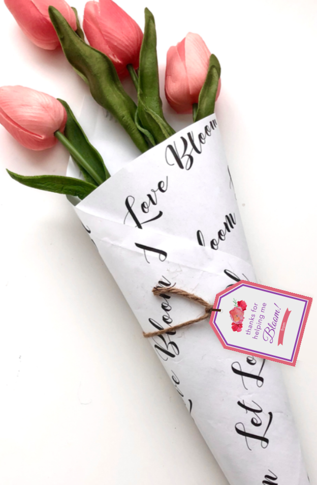 Teacher Appreciation Flower Bouquet Gift Tags | PDF